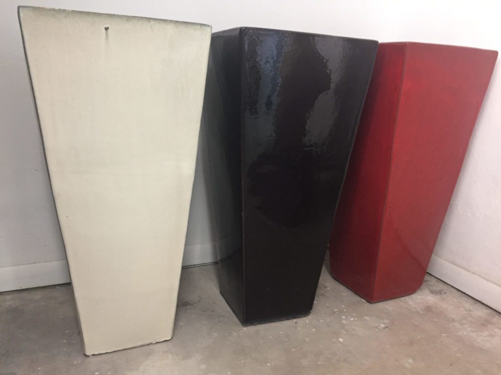 Glazed Square Ceramic Planter - G7111A Blue | Urban Stoneworks