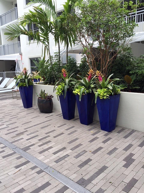 Glazed Square Ceramic Planter - G7111A Blue | Urban Stoneworks